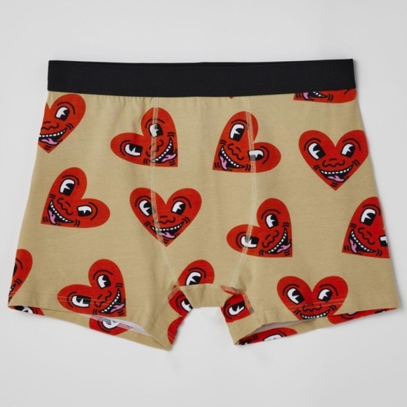 Urban Outfitters | Underwear & Socks | Keith Haring Oversized Heart ...